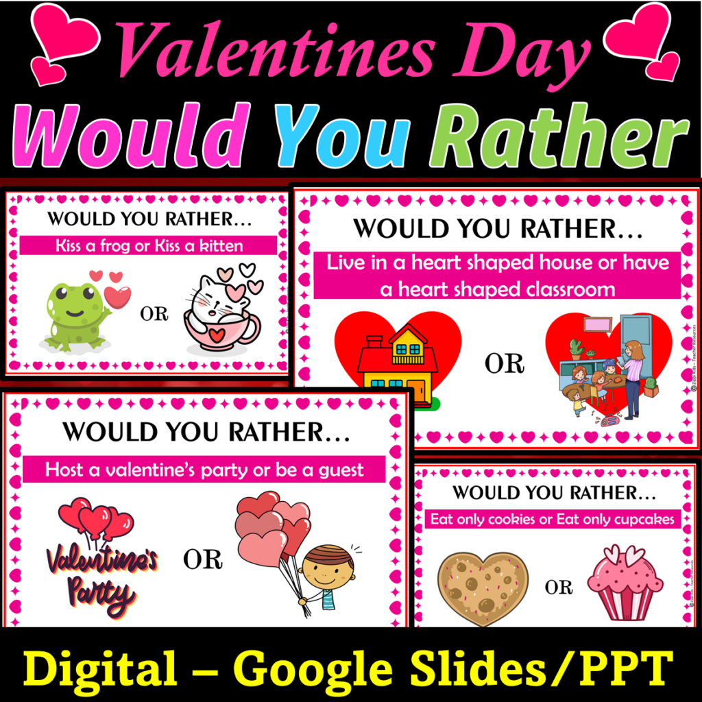 Digital Valentines Day Activities Would You Rather | Made By Teachers