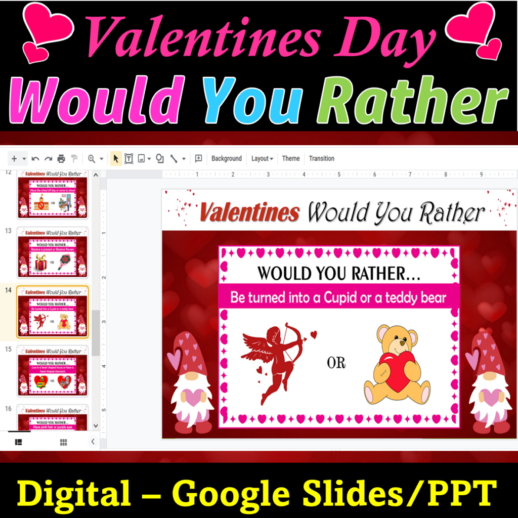 Digital Valentines Day Activities Would You Rather | Made By Teachers