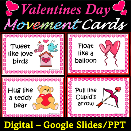 Digital Valentines Day Activities - Movement Cards | Made By Teachers