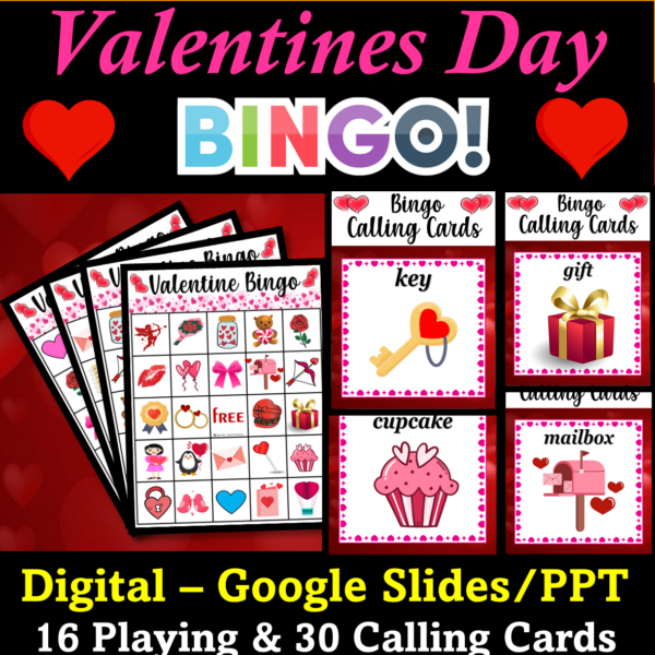 Digital Valentines Day Activities Bingo Game | Made By Teachers
