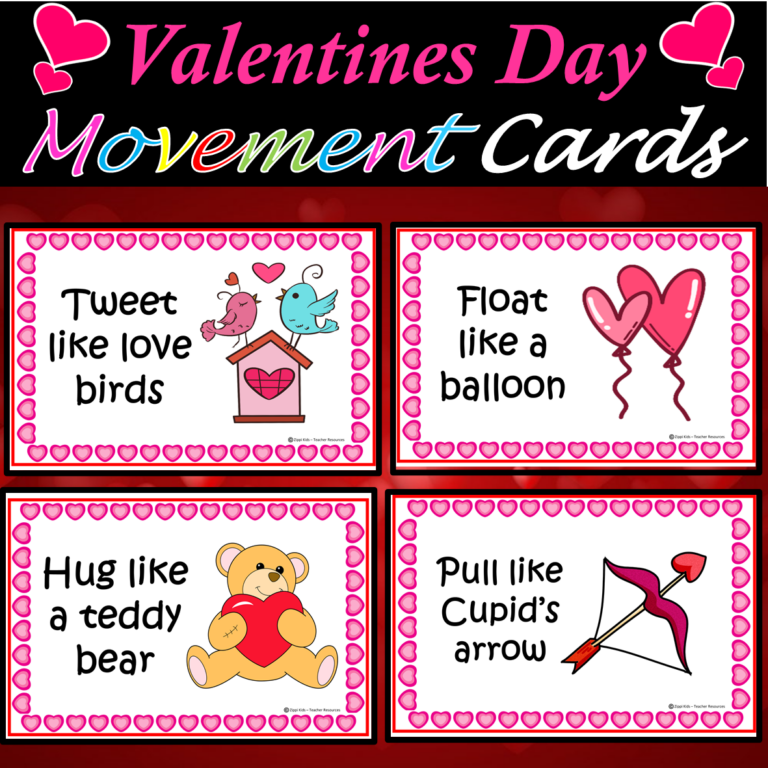 Valentines Day Activities - Movement Cards | Made By Teachers
