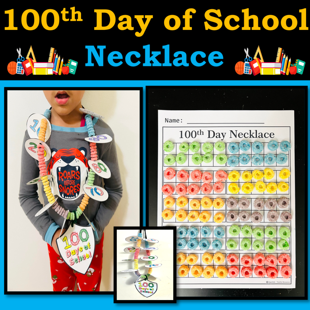 100th Day of School Bundle -Activities,Certificate - Made By Teachers