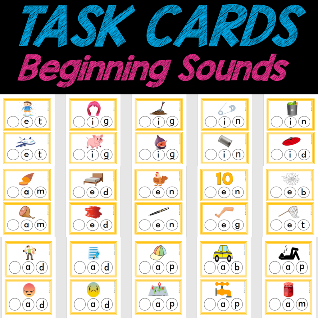 Beginning Sounds TASK CARDS | Phonics | Easy PREP - Made By Teachers