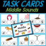 Middle Sounds TASK CARDS | Phonics | Easy PREP | Made By Teachers