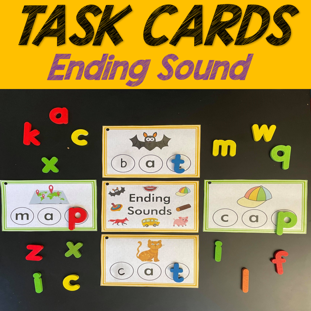 Ending Sounds TASK CARDS | Phonics | Easy PREP - Made By Teachers