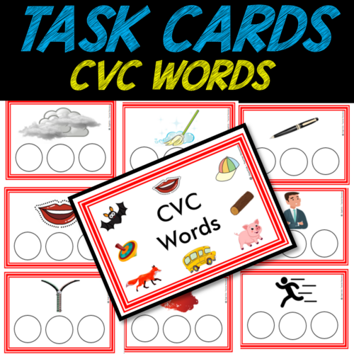 CVC Words TASK CARDS | Phonics | Easy PREP - Made By Teachers