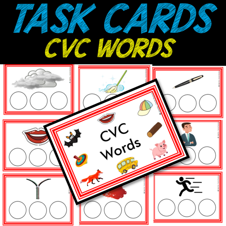 CVC Words TASK CARDS | Phonics | Easy PREP - Made By Teachers