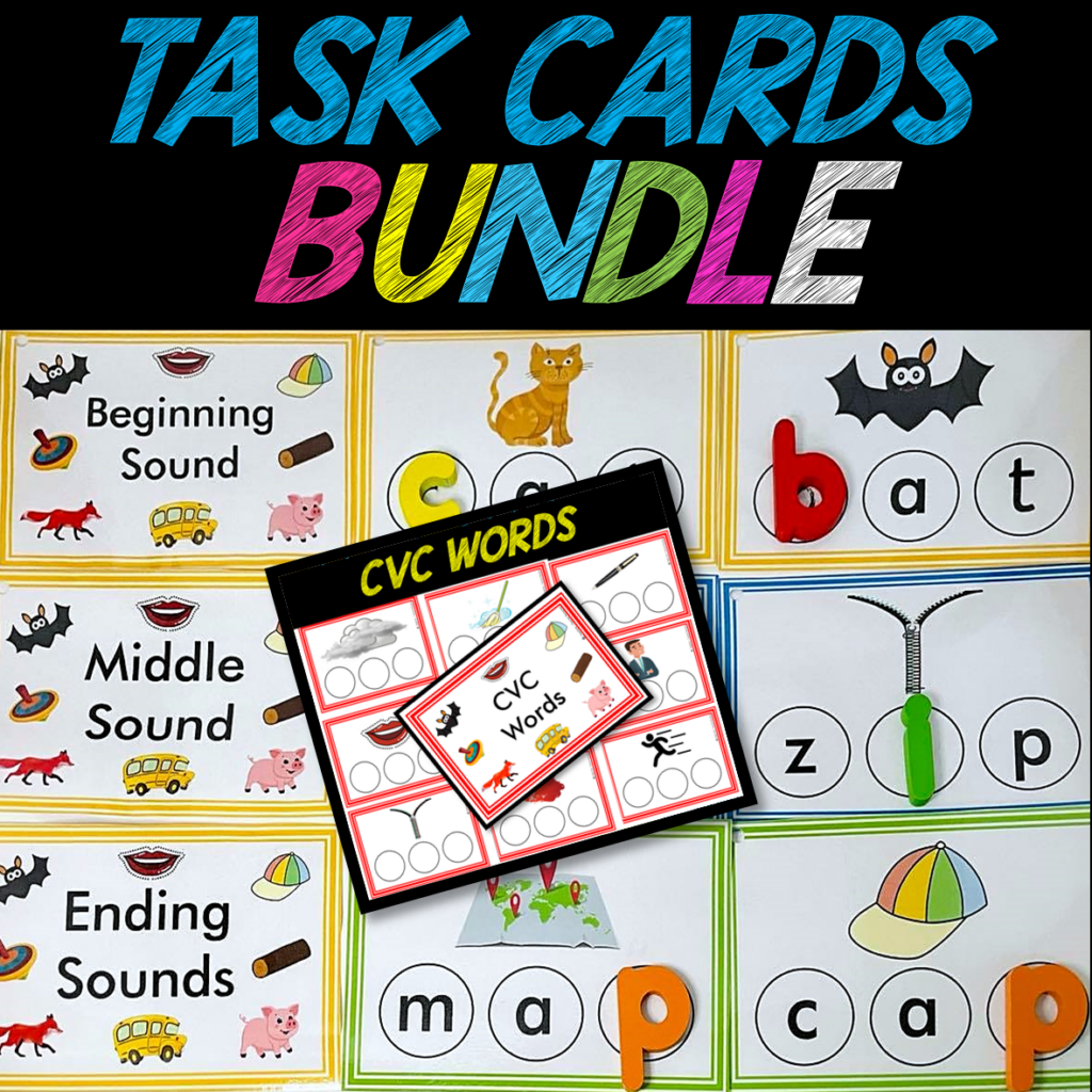 Phonics Sounds Task Card Bundle - Made By Teachers
