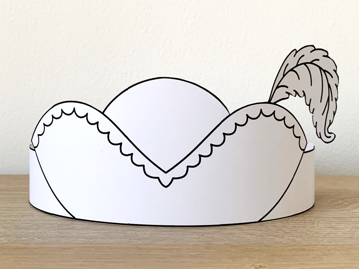 Pirate Hat Paper Crown Coloring Craft Feather | Made By Teachers