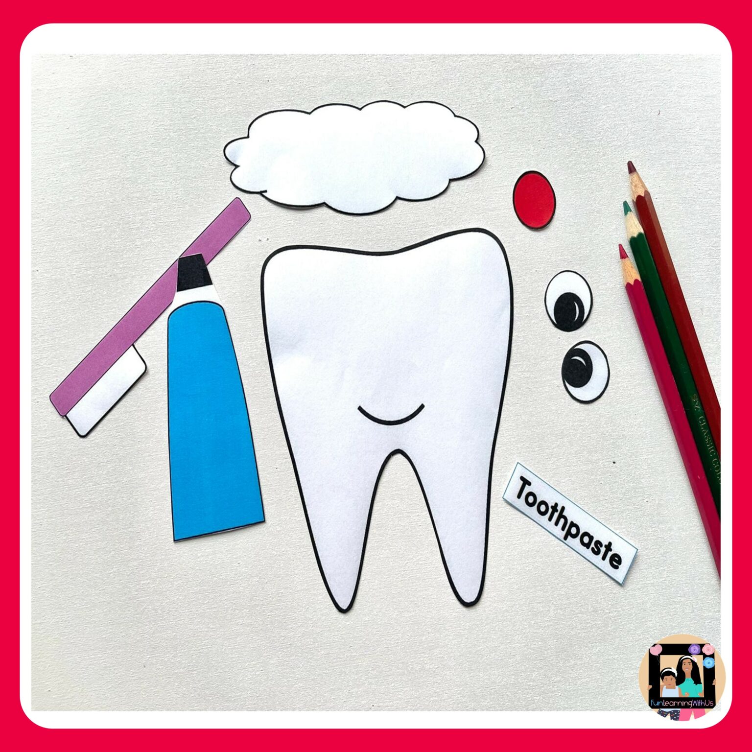 Dental Health Tooth Craft Dental Hygiene Activity - Made By Teachers