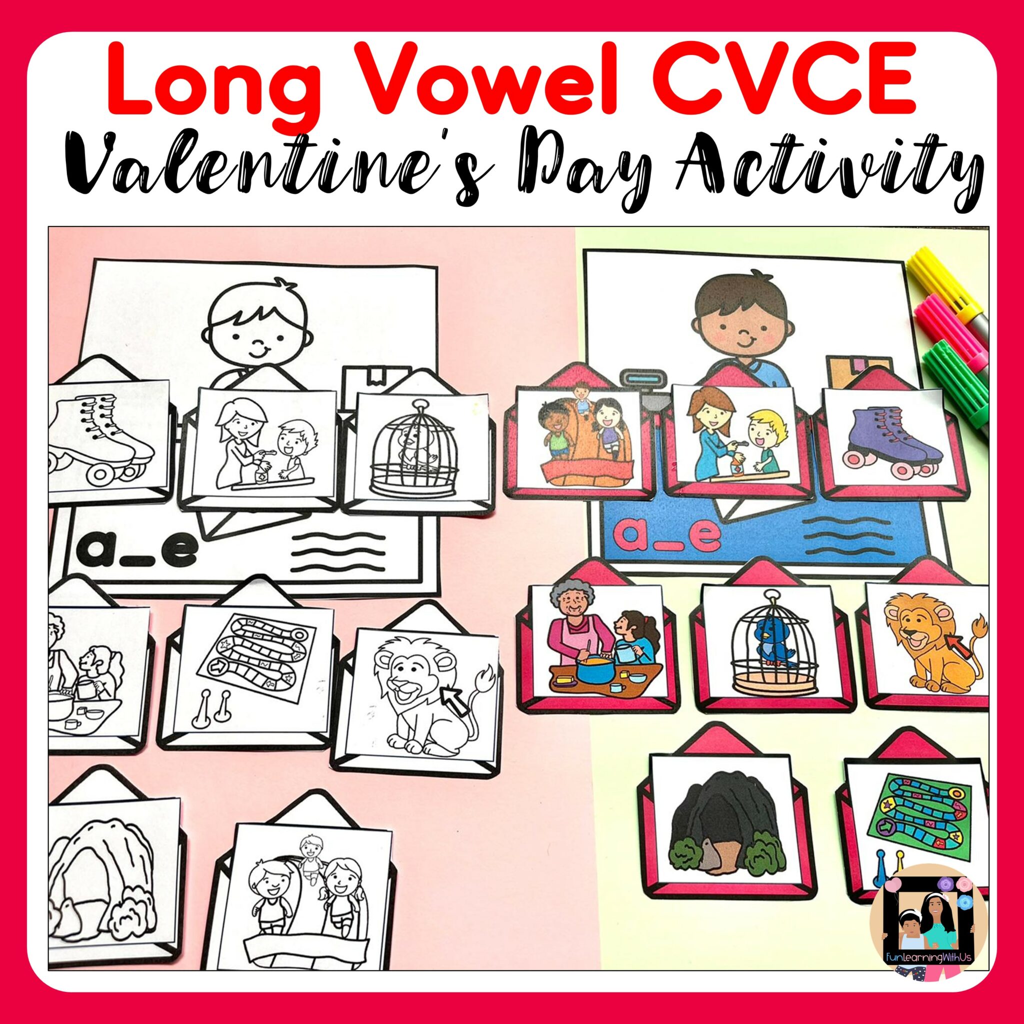 Valentine's Day CVCE activity - Silent E - Made By Teachers