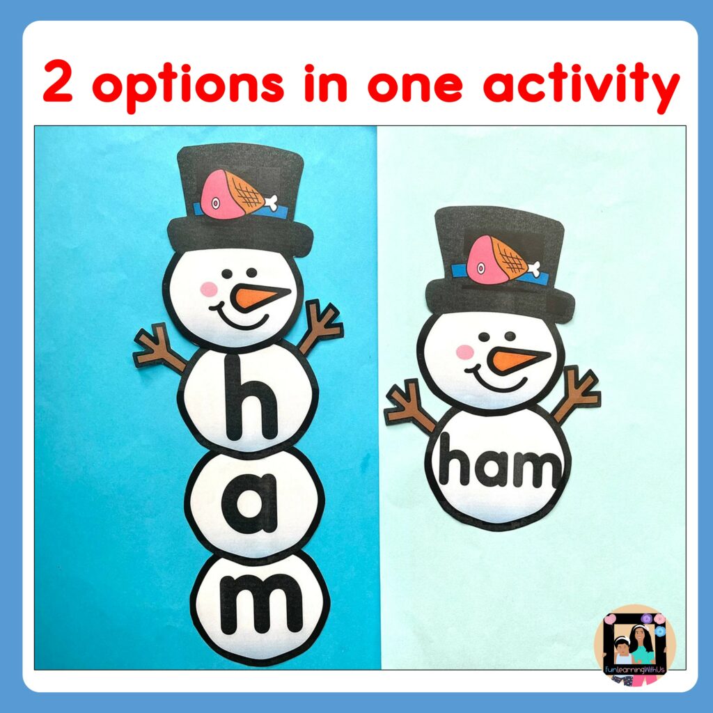Winter Snowman CVC, Rhyming & Word Family Craft | Made By Teachers