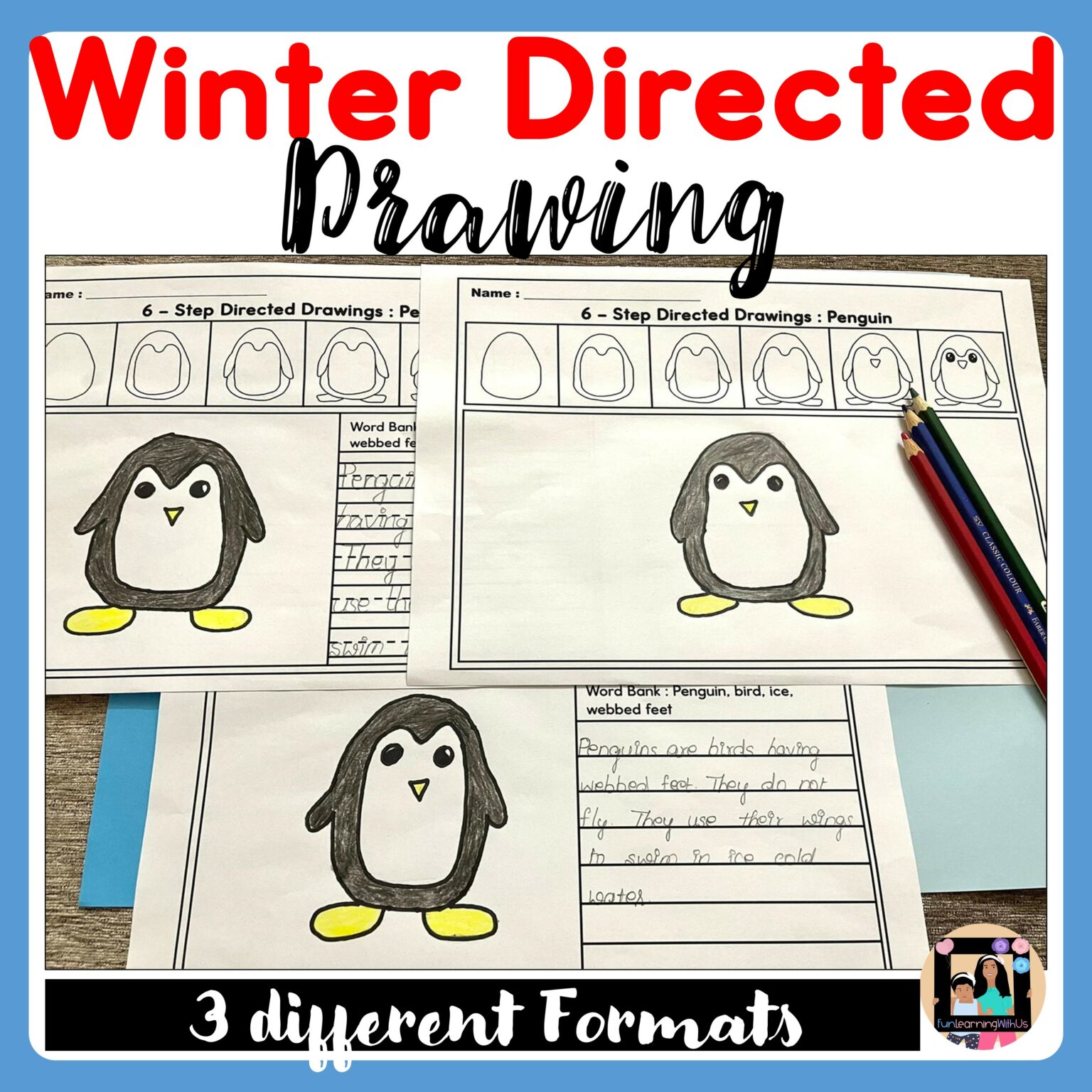 Winter Season Directed Drawing & Writing | Made By Teachers