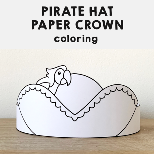 Wolf Paper Crown Printable Coloring Craft - Made By Teachers