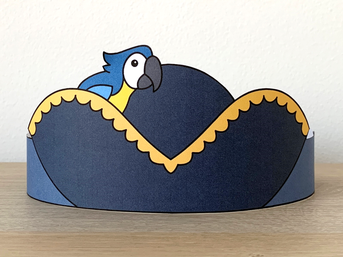 Pirate Hats Paper Crowns Coloring Craft Parrot | Made By Teachers