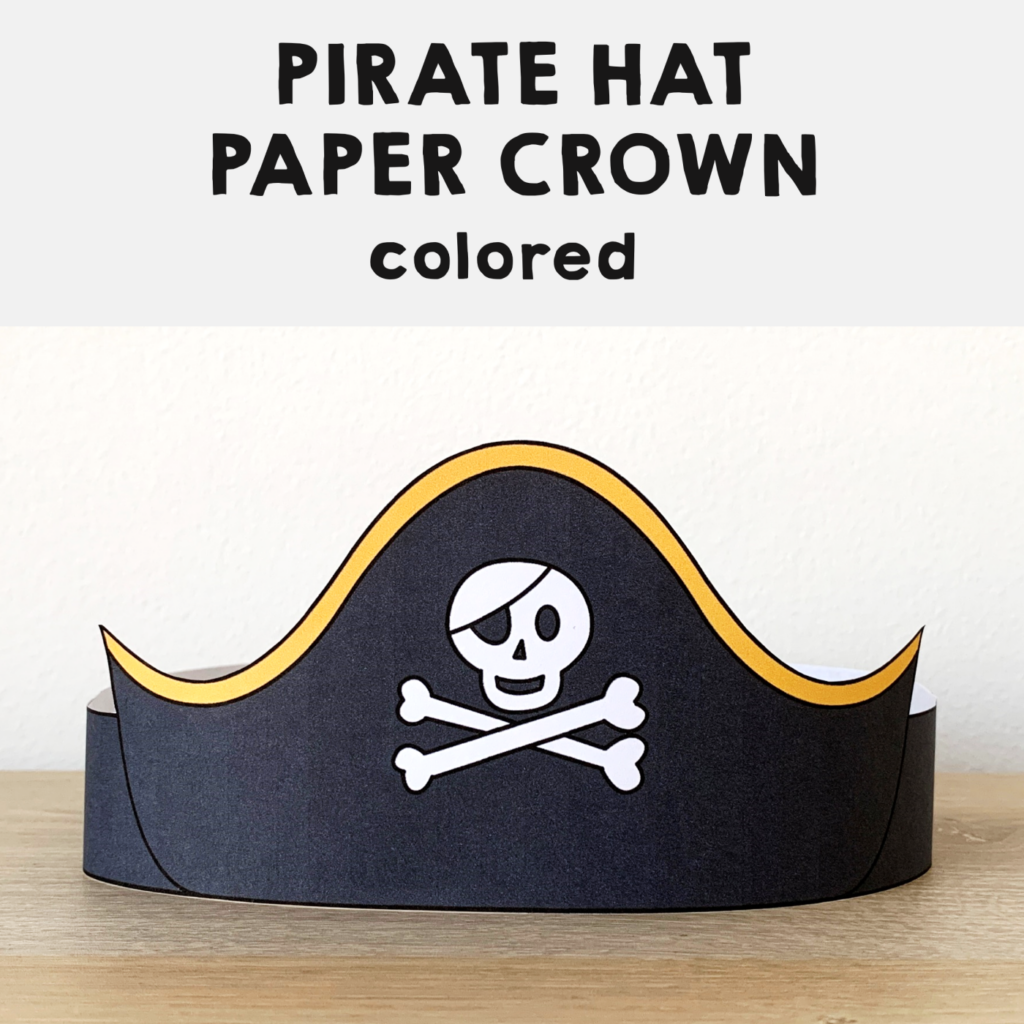 Pirate Hat Paper Crown Costume Craft Skull | Made By Teachers