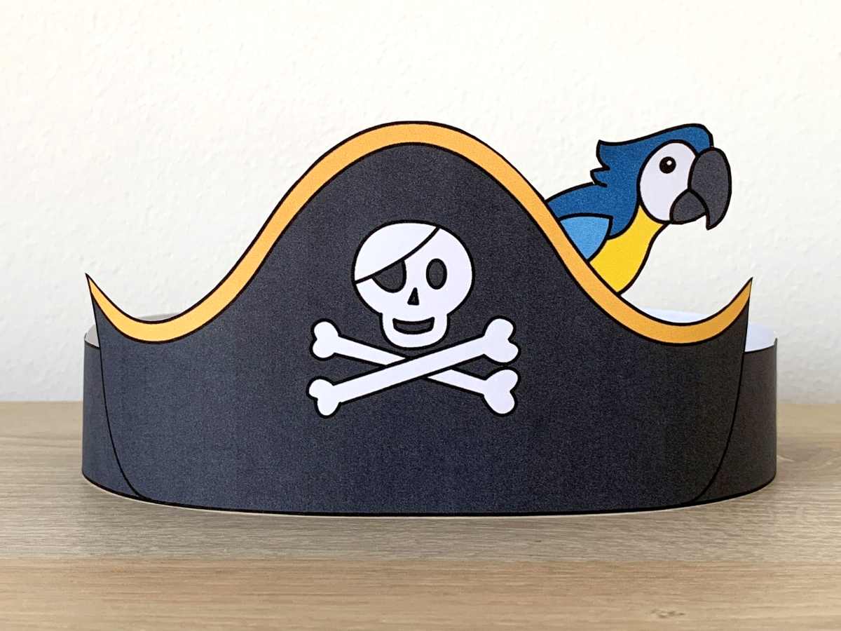 Pirate Hat Paper Crown Costume Craft Skull Parrot | Made By Teachers