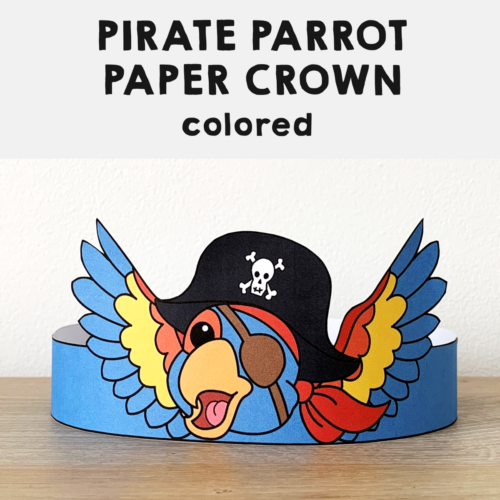 Pirate Parrot Paper Crown Costume Craft - Made By Teachers