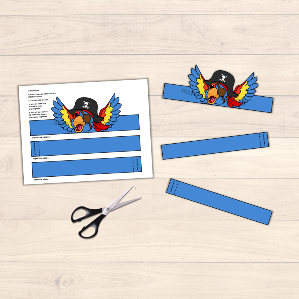 Pirate Parrot Paper Crown Costume Craft | Made By Teachers