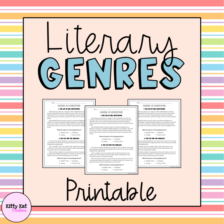 Literary Genres Activity - Made By Teachers