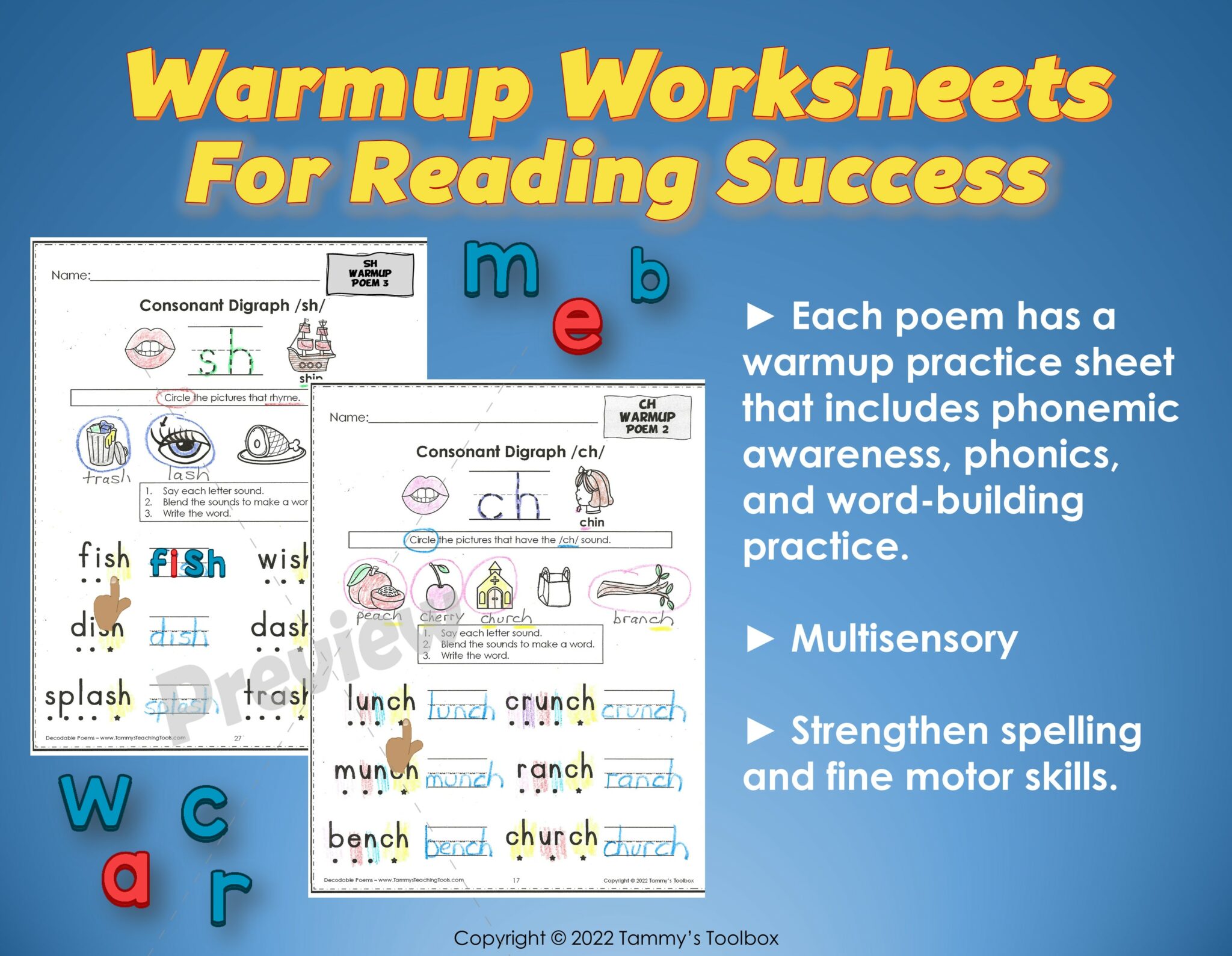 Decodable Poems and Worksheets with Digraphs | Made By Teachers