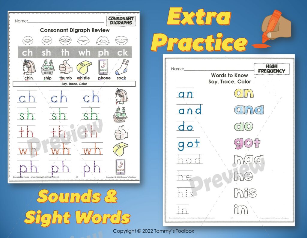 Decodable Poems and Worksheets with Digraphs - Made By Teachers