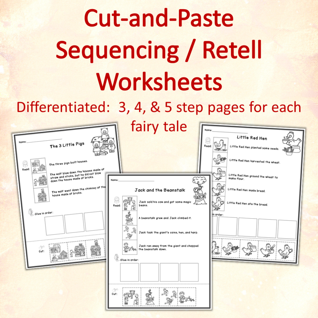 Fairy Tales Sequencing & Retell Worksheets SET 1 | Made By Teachers