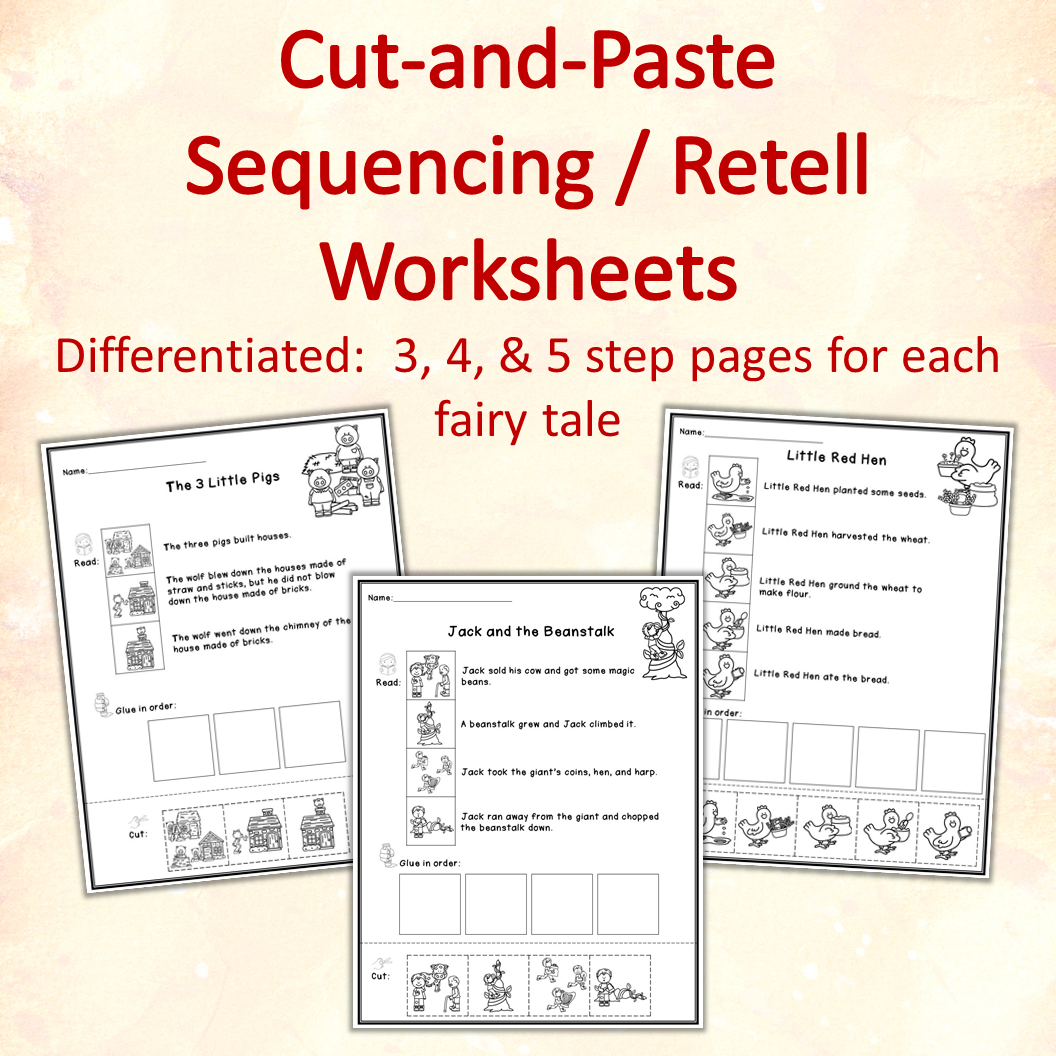 Fairy Tales Sequencing & Retell Worksheets SET 1 | Made By Teachers