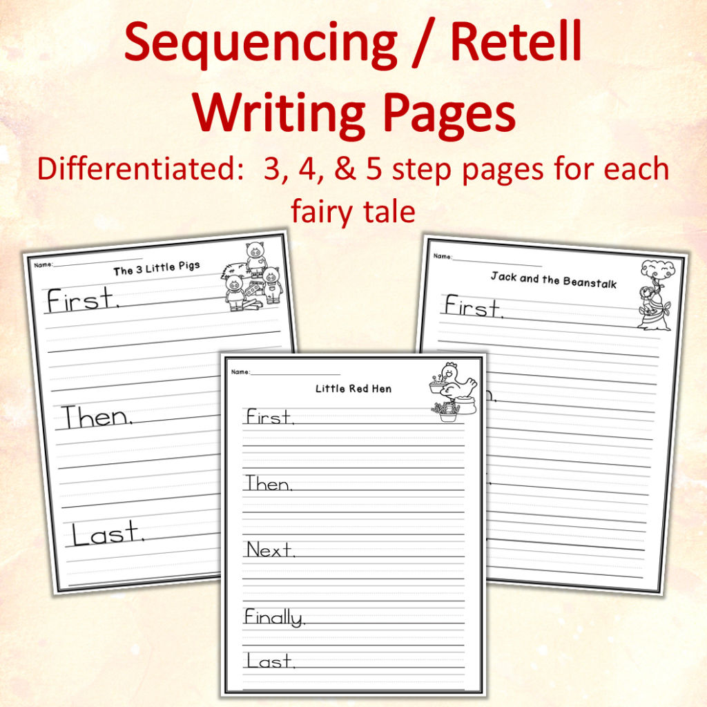 Fairy Tales Sequencing & Retell Worksheets SET 1 | Made By Teachers