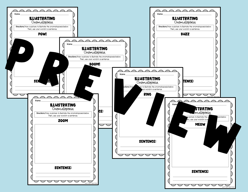 Onomatopoeia Illustrating Activity | Made By Teachers