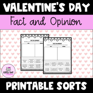 Valentine's Day Fact and Opinion Sorting Activity | Made By Teachers