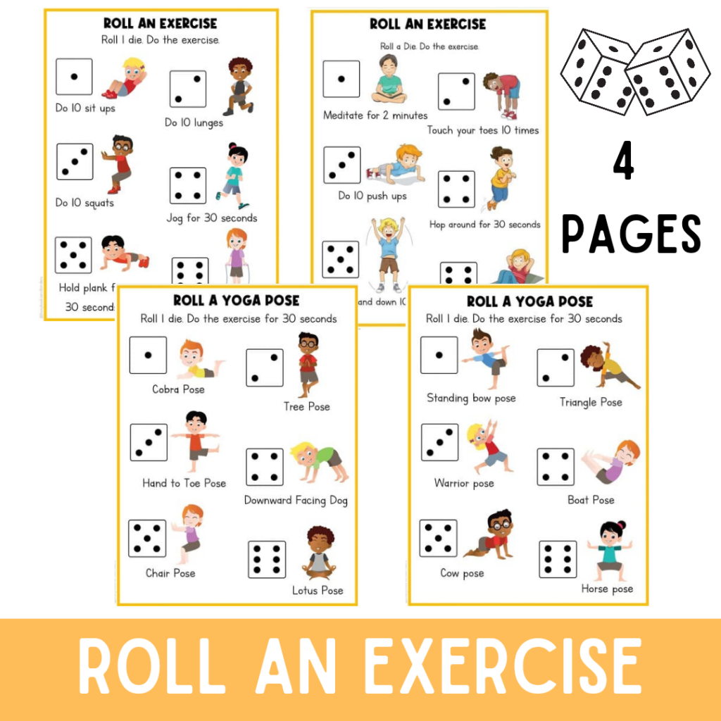 Roll an Exercise Printable | Made By Teachers