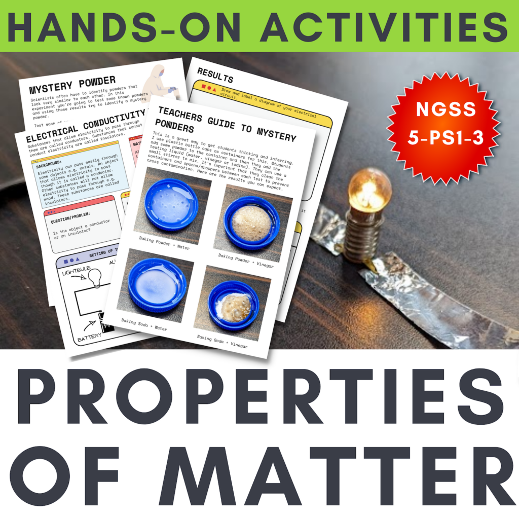 Properties of Matter NGSS 5-PS1-3 | Made By Teachers