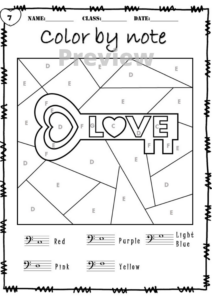 Color by Note- Valentine´s Day - Made By Teachers
