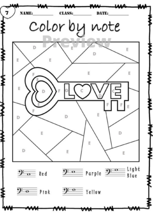 Color by Note- Valentine´s Day - Made By Teachers