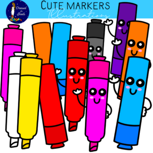 Cute Markers Clip Art - Made By Teachers