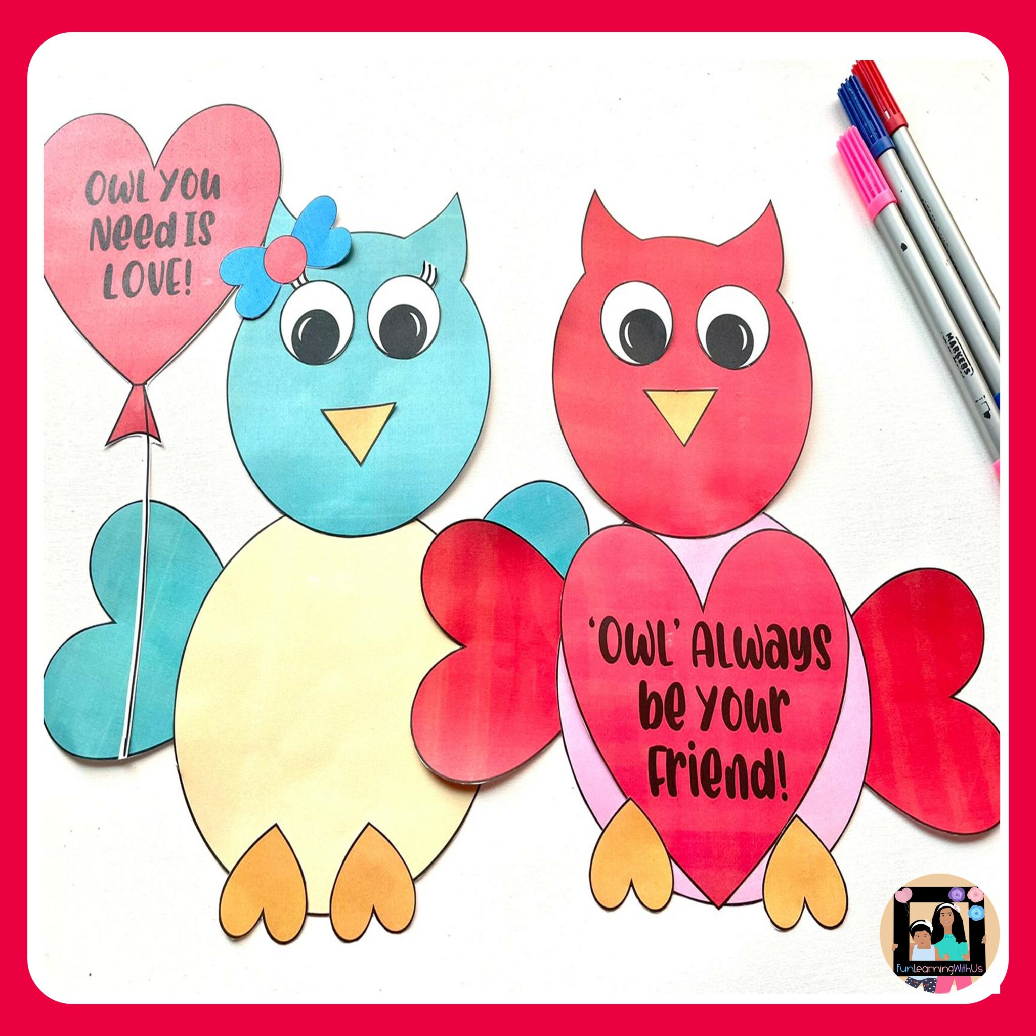 Valentine's Day Owl Craft | Owl Craft | Made By Teachers