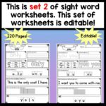 Sight Word Worksheets-Editable Auto-Fill-880 Pages - Made By Teachers