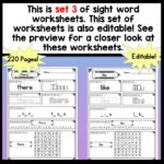 Sight Word Worksheets-Editable Auto-Fill-880 Pages - Made By Teachers