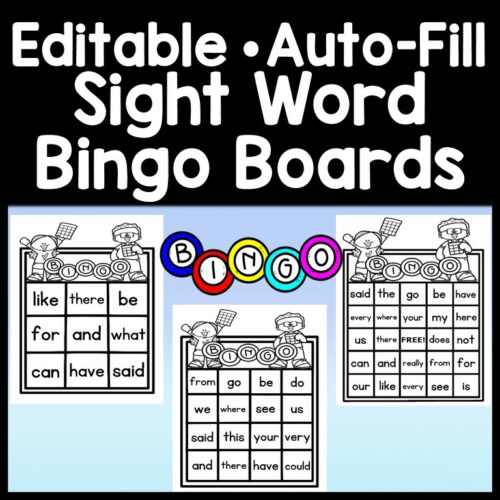 Editable Sight Word Bingo {3 Game Board Sizes!} | Made By Teachers