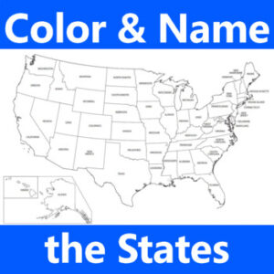 US Geography Color Name States Worksheet - Made By Teachers