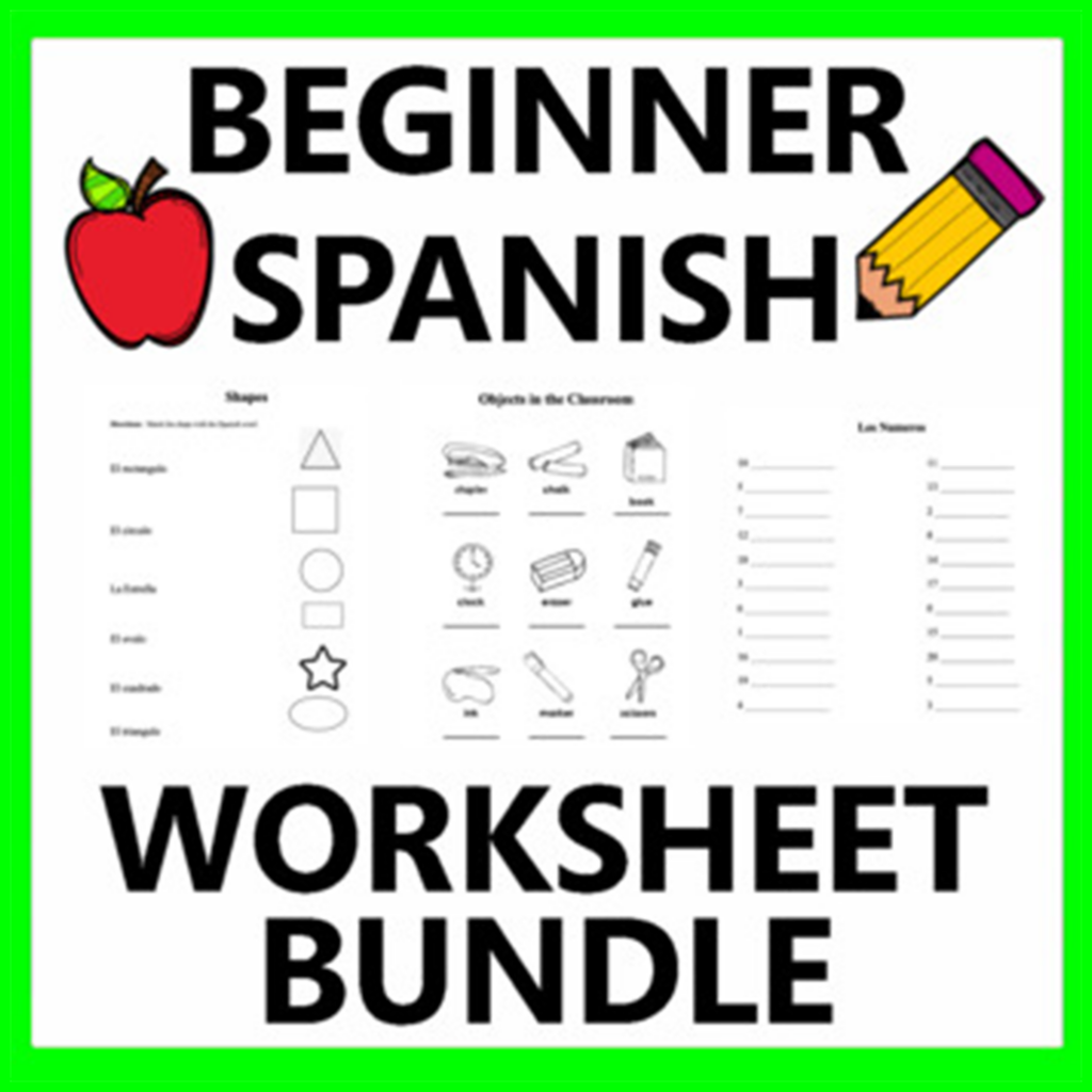 Spanish Worksheets Beginner Vocabulary Word Phrase | Made By Teachers
