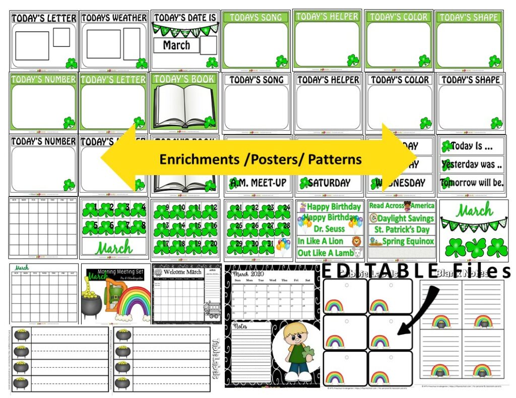 MARCH PRESCHOOL CURRICULUM MONTHLY LESSON PLANS - Made By Teachers