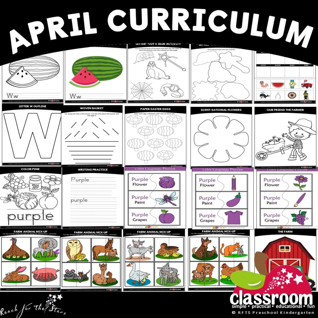 APRIL PRESCHOOL CURRICULUM MONTHLY LESSON PLANS - Made By Teachers