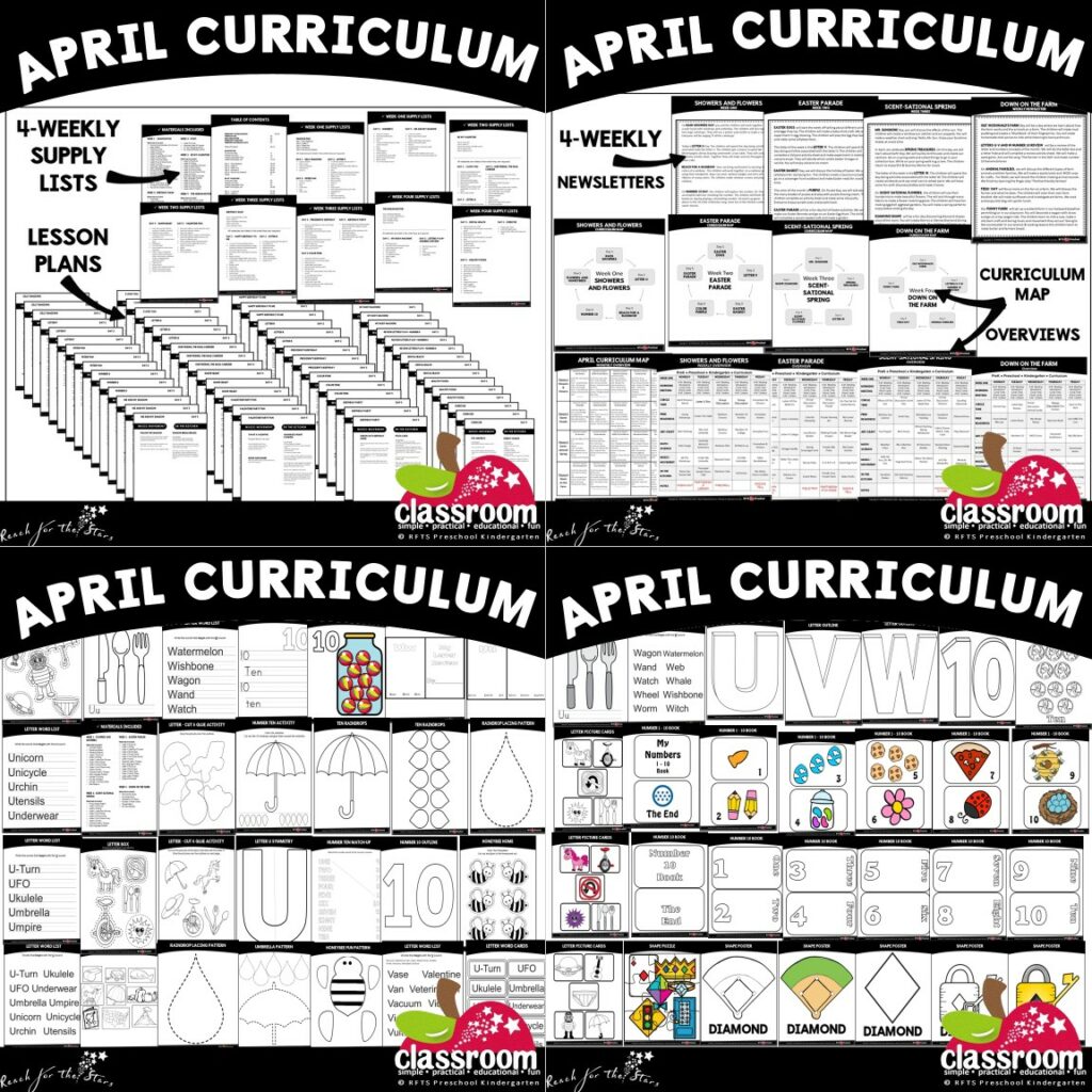 APRIL PRESCHOOL CURRICULUM MONTHLY LESSON PLANS - Made By Teachers