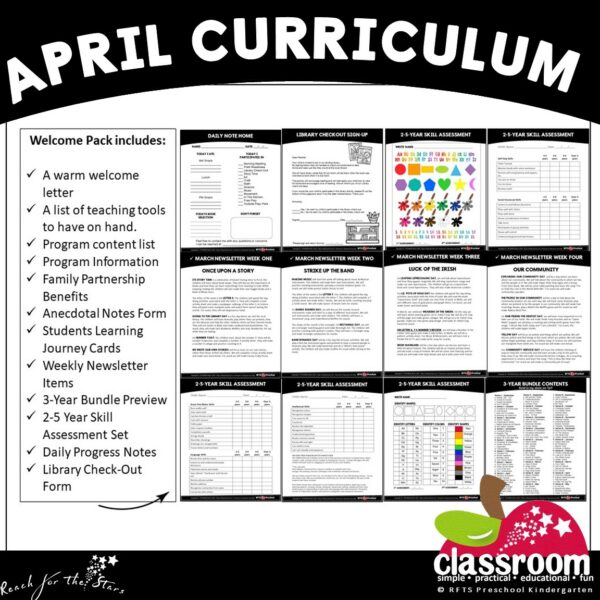 APRIL PRESCHOOL CURRICULUM MONTHLY LESSON PLANS - Made By Teachers