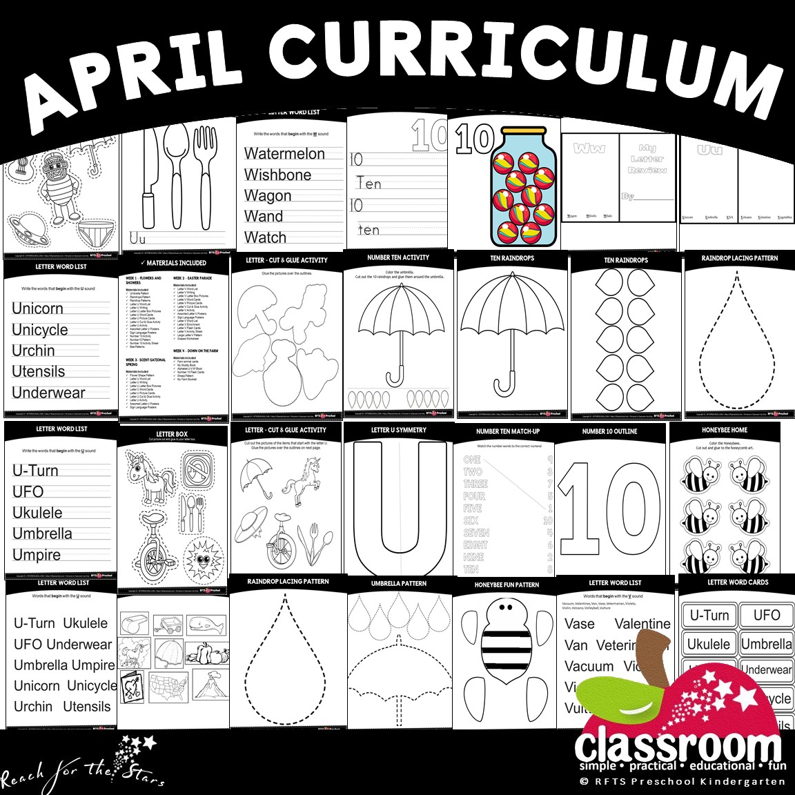 APRIL PRESCHOOL CURRICULUM MONTHLY LESSON PLANS - Made By Teachers