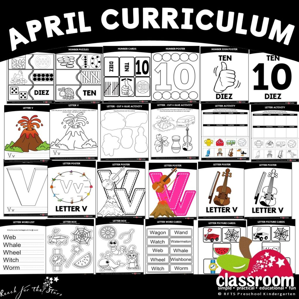 APRIL PRESCHOOL CURRICULUM MONTHLY LESSON PLANS - Made By Teachers