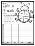 First Grade Sight Words – Spin, Graph, and Tally | Made By Teachers