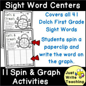 First Grade Sight Words – Spin, Graph, and Tally - Made By Teachers